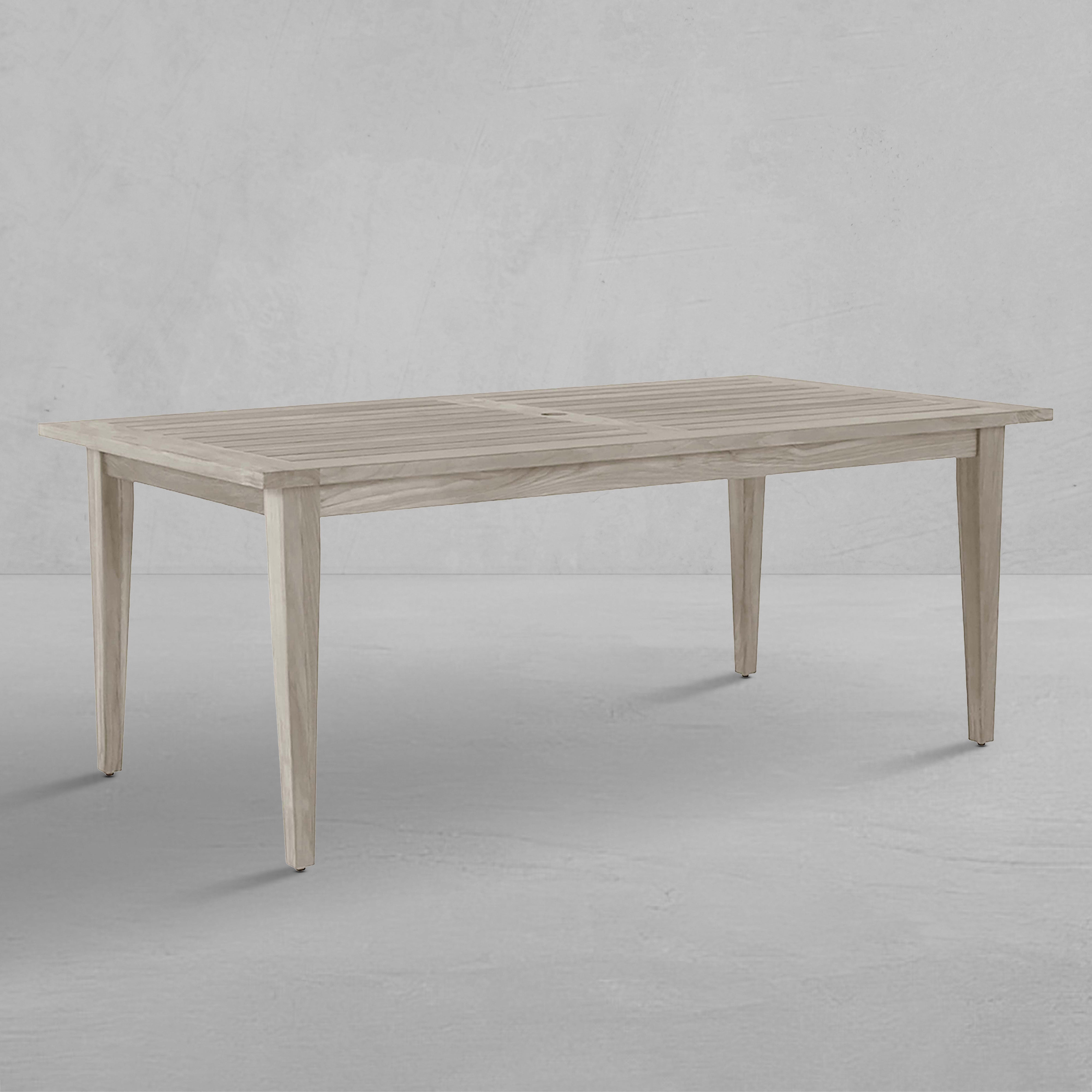 Croquet Teak 77"x 42" Rectangle Outdoor Farm Table
